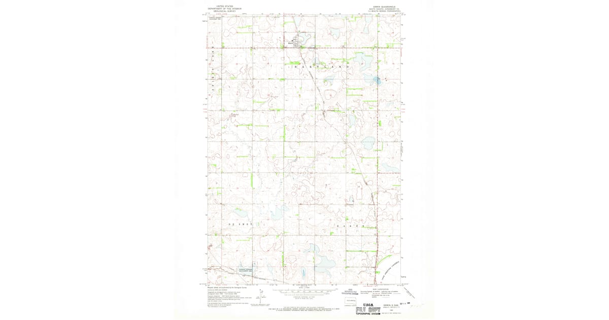 1968 Map of Erwin, SD — High-Res | Pastmaps