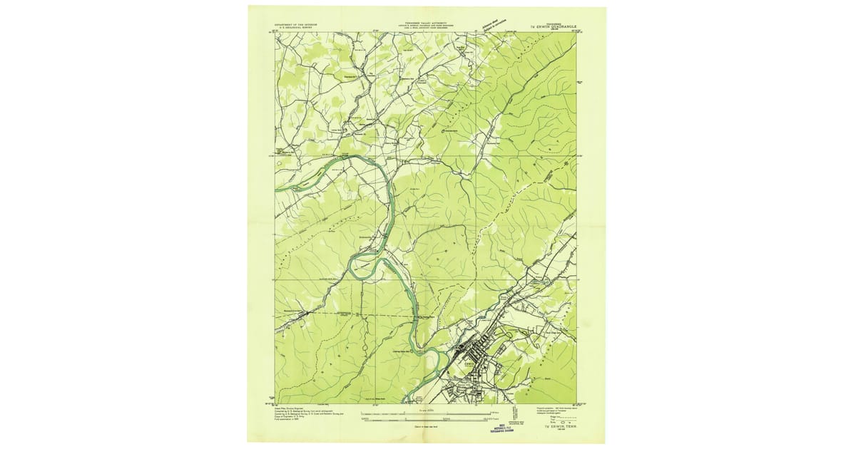 1935 Map of Erwin, TN — High-Res | Pastmaps