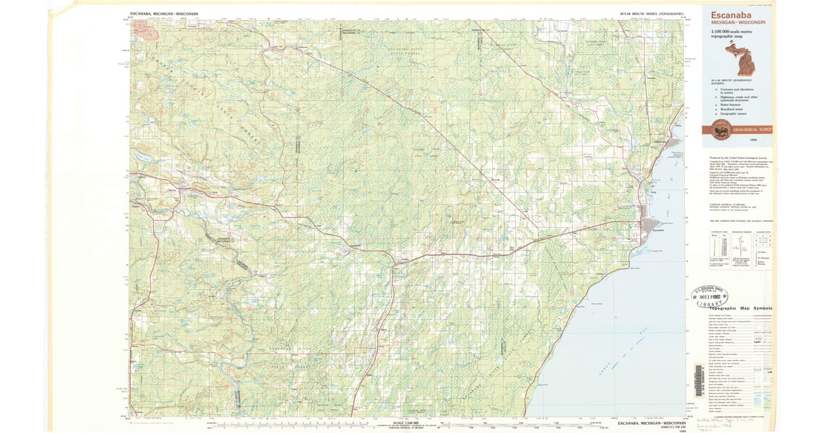 1980s Maps of Delta County, MI | Pastmaps
