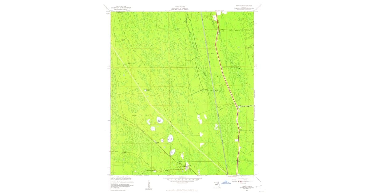 1957 Map of Espanola, Flagler County, FL — High-Res | Pastmaps