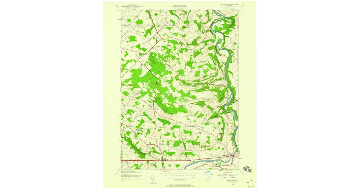 1943 Map of Esperance, Montgomery County, NY — High-Res | Pastmaps