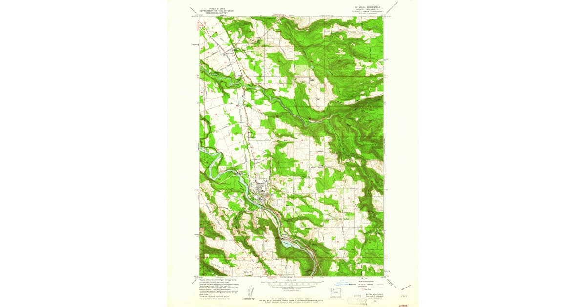 1961 Map of Estacada, OR — High-Res | Pastmaps