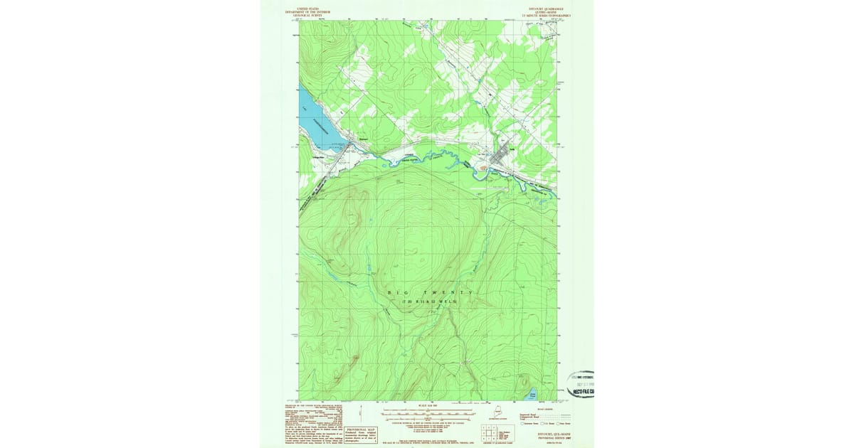 1987 Map of Estcourt, Aroostook County, ME — High-Res | Pastmaps