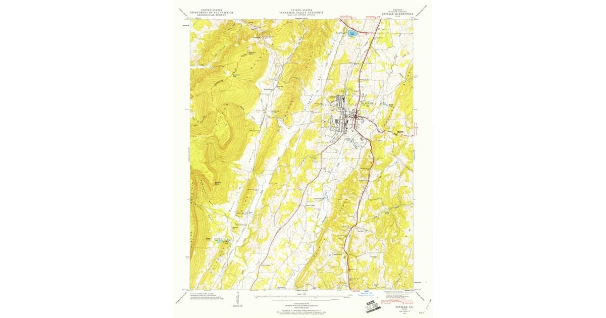 1940s Maps of Walnut Grove, GA | Pastmaps