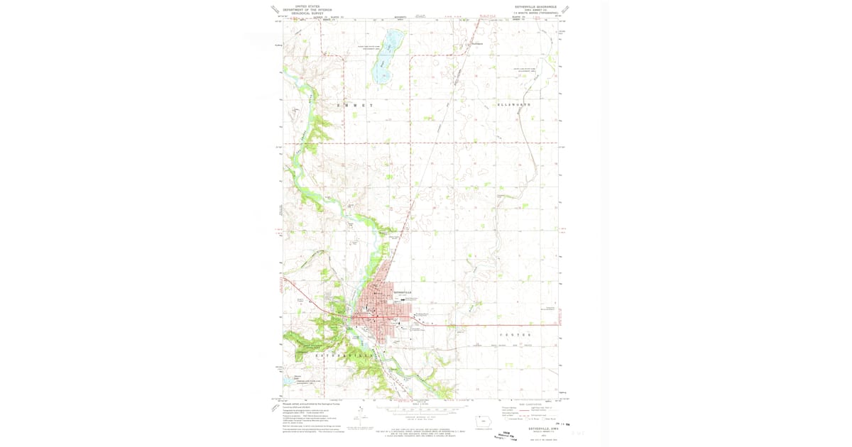 1970s Maps of Estherville, IA | Pastmaps