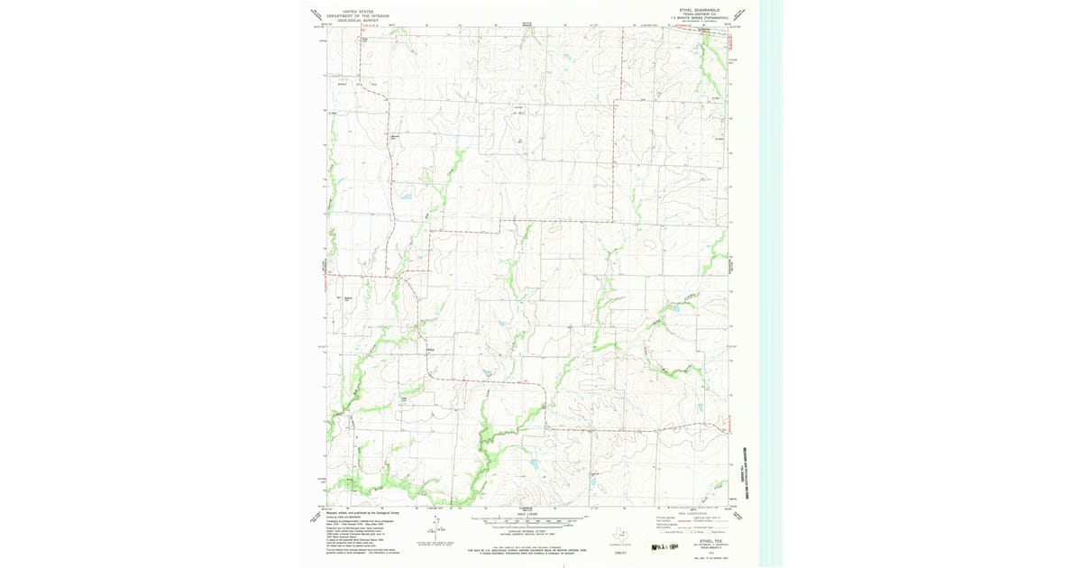 1980s Maps of Gunter, TX | Pastmaps