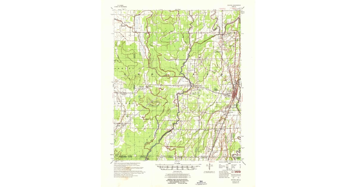 1957 Map of Eudora, AR — High-Res | Pastmaps