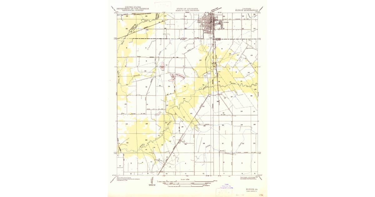 1947 Map of Eunice, LA — High-Res | Pastmaps