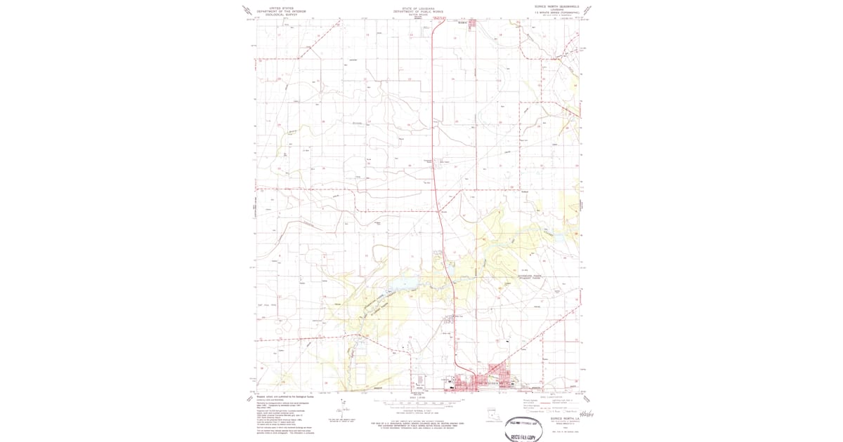 1980s Maps of Mamou, LA | Pastmaps