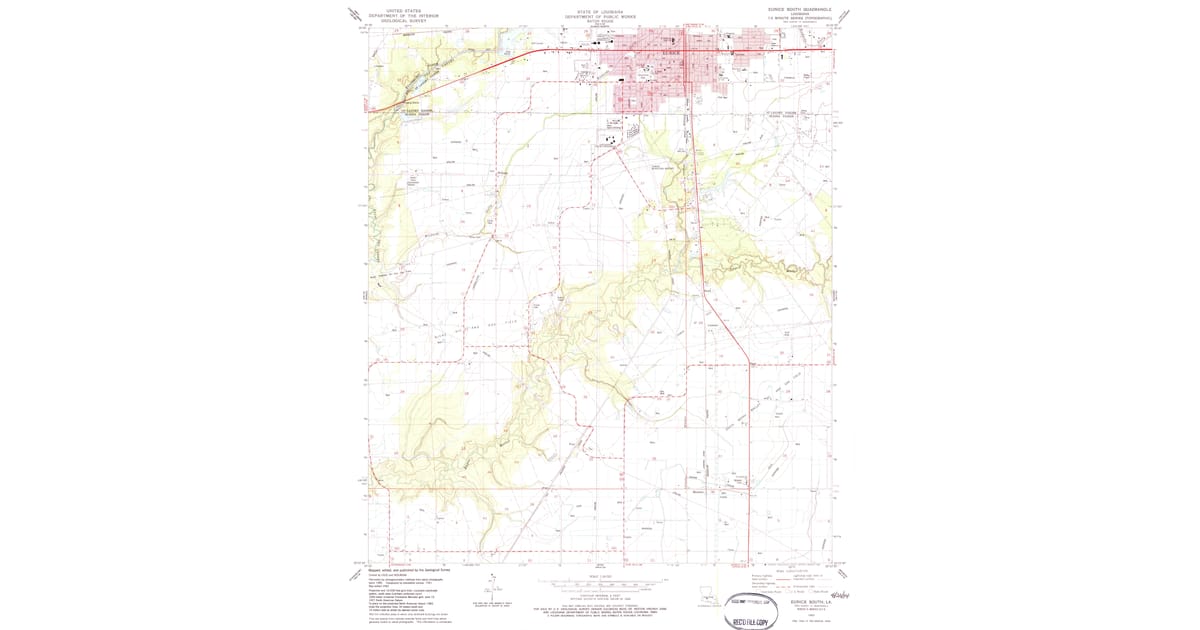 1983 Map of Eunice South, Acadia Parish, LA — High-Res | Pastmaps