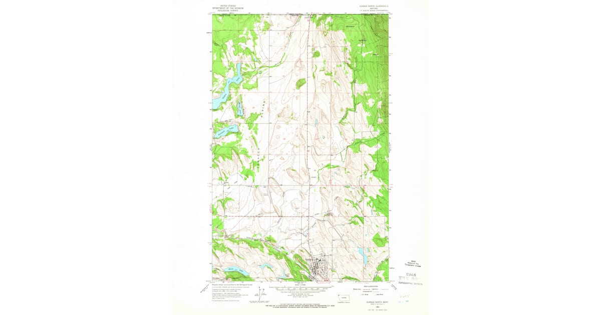1963 Map of Eureka North, Lincoln County, MT — High-Res | Pastmaps