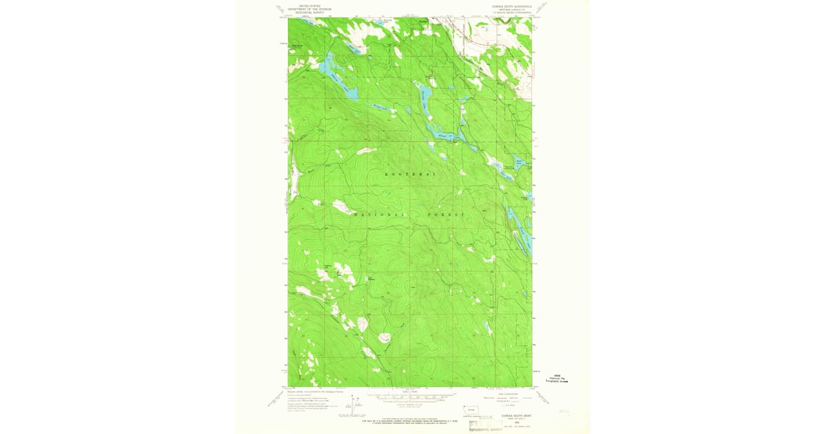 1963 Map of Eureka South, Lincoln County, MT — High-Res | Pastmaps