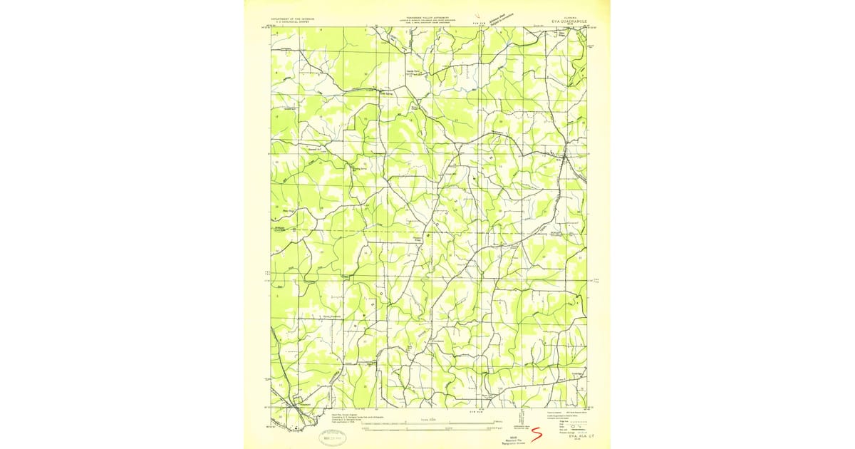 1936 Map of Eva, AL — High-Res | Pastmaps