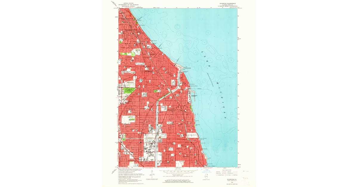 1963 Map of Evanston, IL — High-Res | Pastmaps