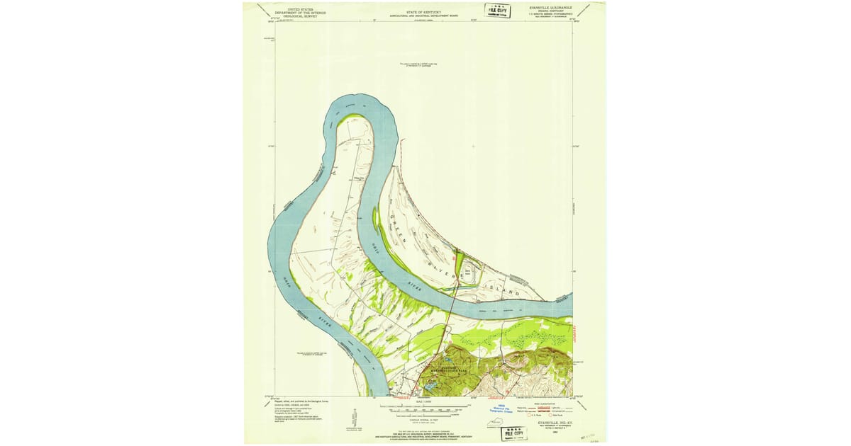 1952 Map of Evansville, IN — High-Res | Pastmaps