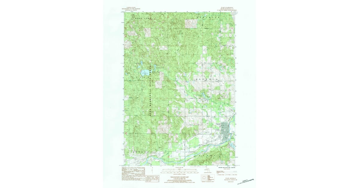 1983 Map of Evart, MI — High-Res | Pastmaps