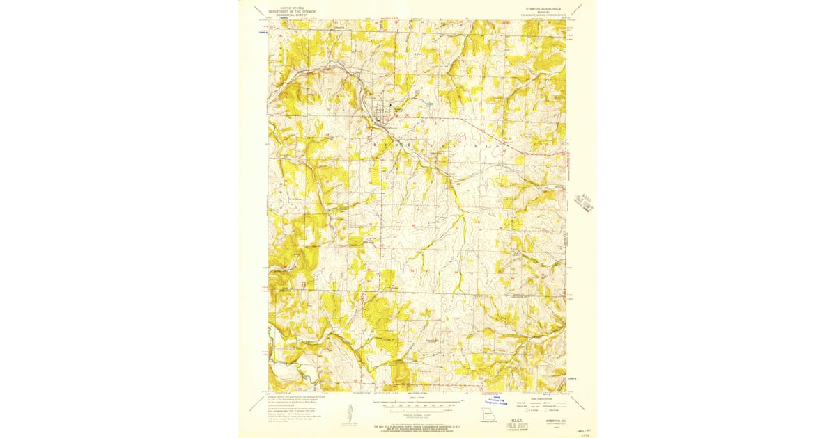 1956 Map of Everton, MO — High-Res | Pastmaps