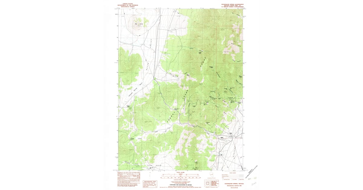 1982 Map of Exchequer Spring, White Pine County, NV — High-Res | Pastmaps