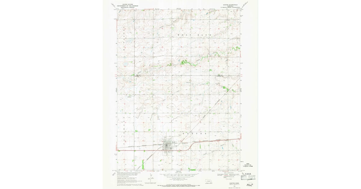 1969 Map of Exeter, NE — High-Res | Pastmaps