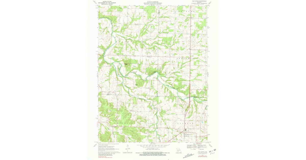 1970 Map of Fair Grove, MO — High-Res, 1981 Print | Pastmaps