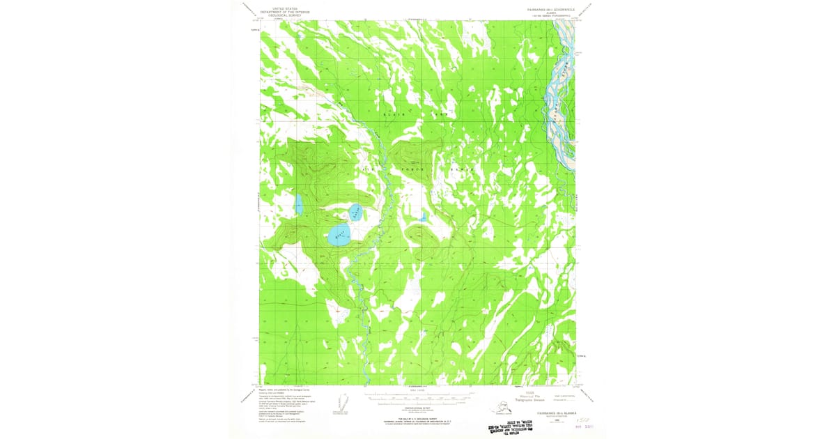 1950 Map of Fairbanks B-1, Fairbanks North Star Borough, AK — High-Res ...