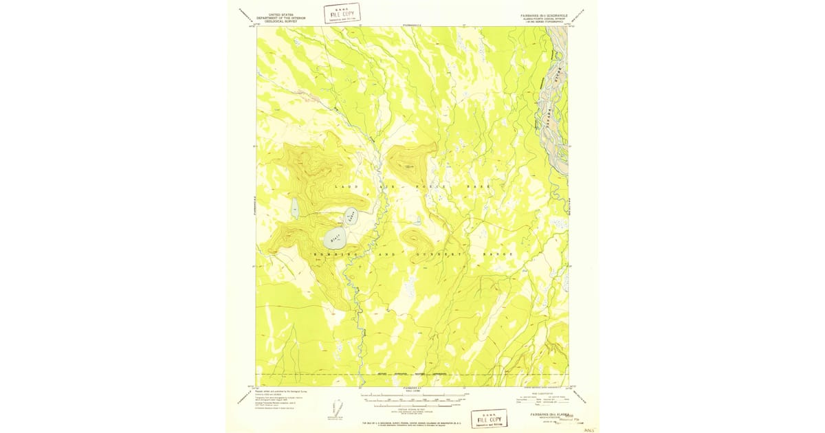 1951 Map of Fairbanks B-1, Fairbanks North Star Borough, AK — High-Res ...