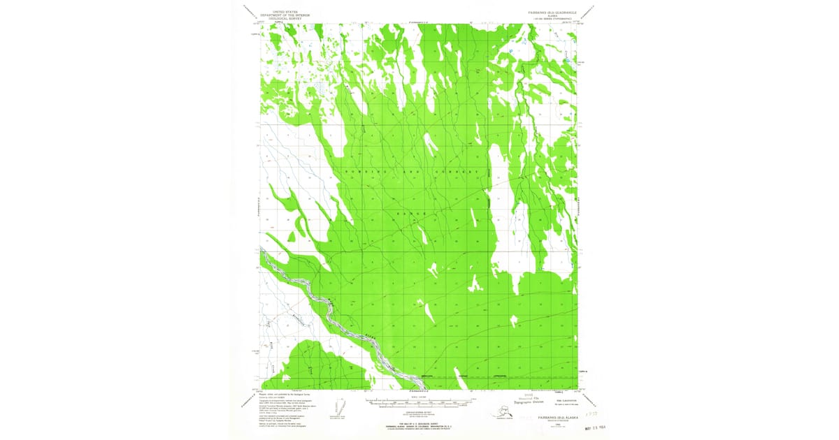 1950 Map of Fairbanks B-2, Fairbanks North Star Borough, AK — High-Res ...