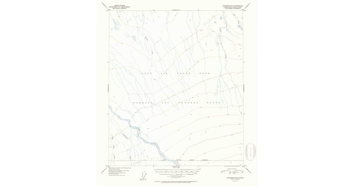 1951 Map of Fairbanks B-2, Fairbanks North Star Borough, AK — High-Res ...