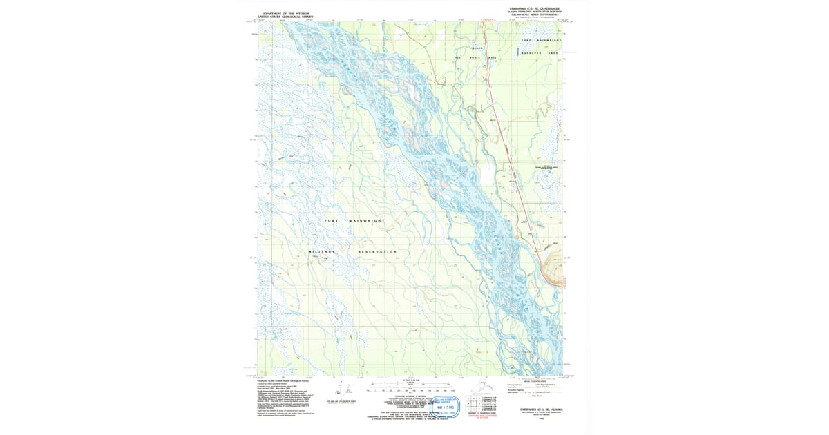 1992 Map of Fairbanks C-1 SE, Fairbanks North Star Borough, AK — High ...