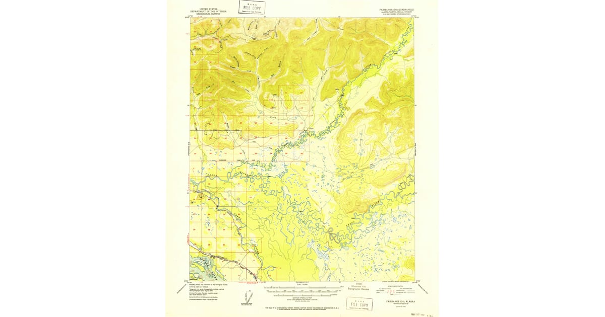 1952 Map of Fairbanks D-1, Fairbanks North Star Borough, AK — High-Res ...
