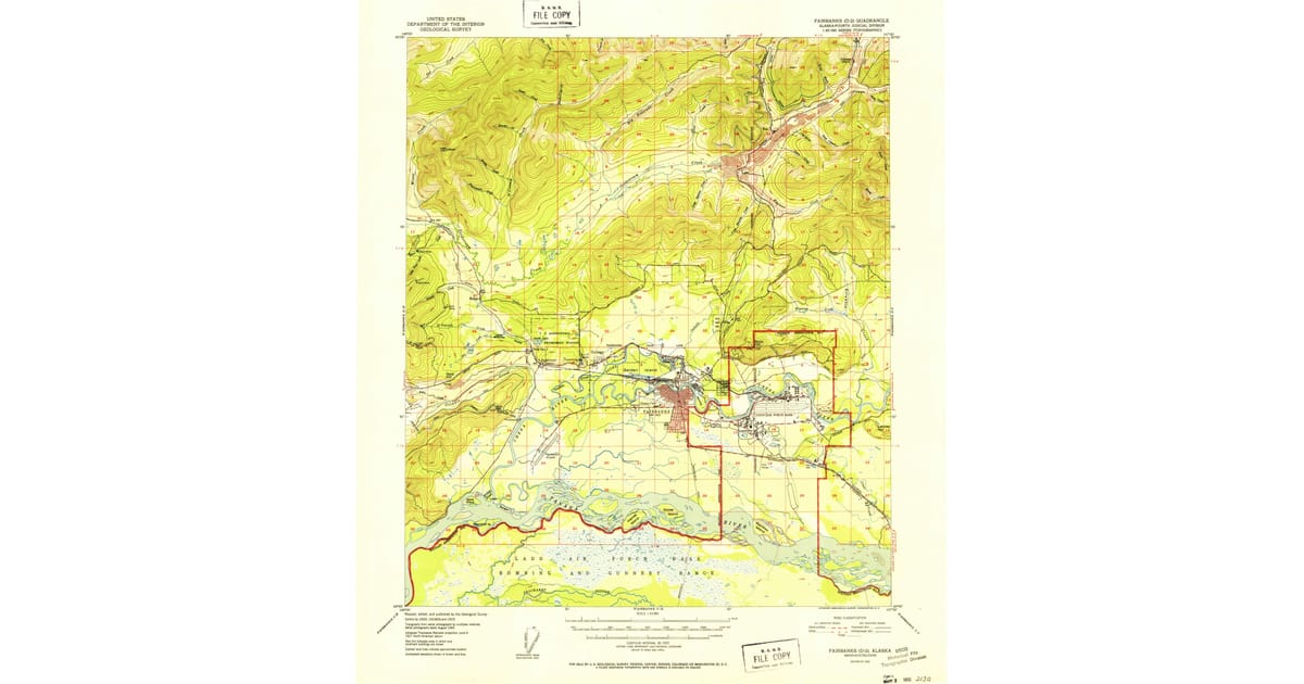 1952 Map of Fairbanks D-2, Fairbanks North Star Borough, AK — High-Res ...