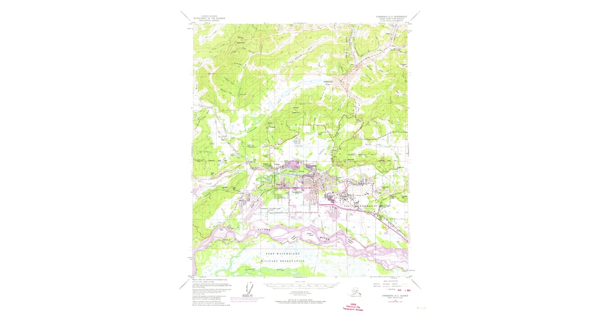 1954 Map of Fairbanks D-2, Fairbanks North Star Borough, AK — High-Res ...