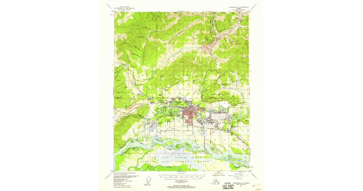 1955 Map of Fairbanks D-2, Fairbanks North Star Borough, AK — High-Res ...