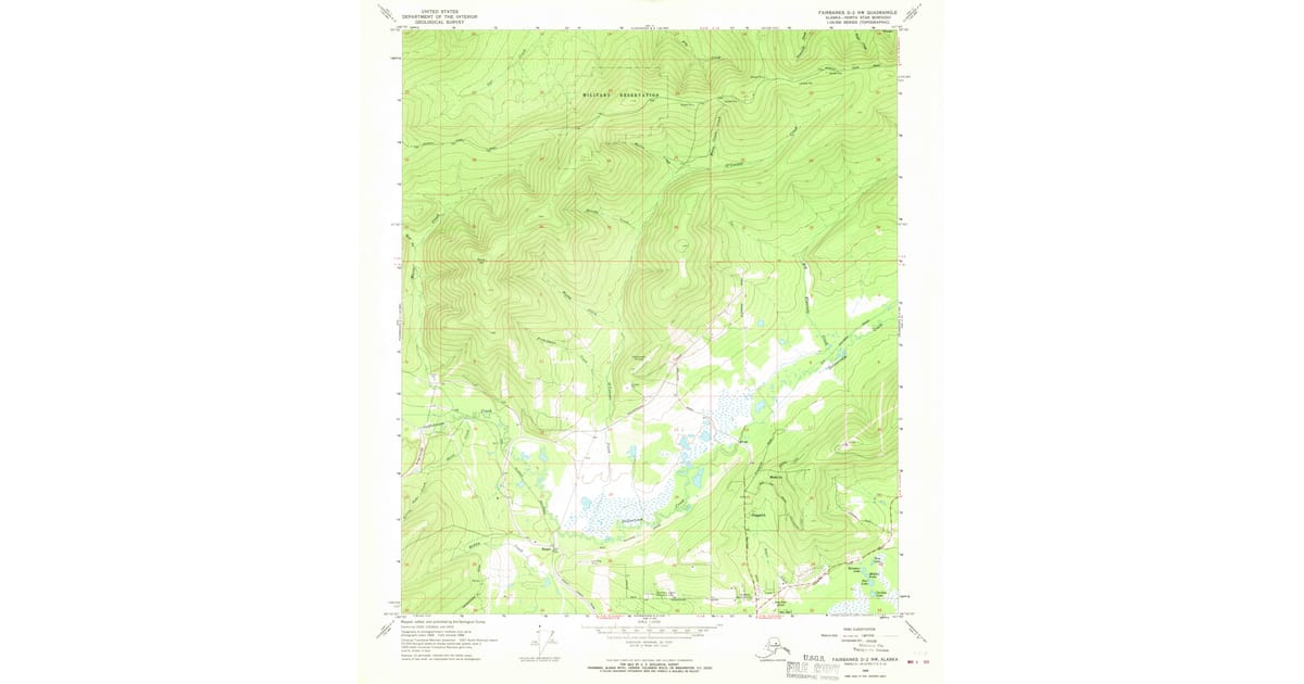 1966 Map of Fairbanks D-2 NW, Fairbanks North Star Borough, AK — High ...