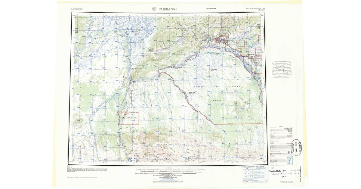 1964 Map of Fairbanks, AK — High-Res | Pastmaps