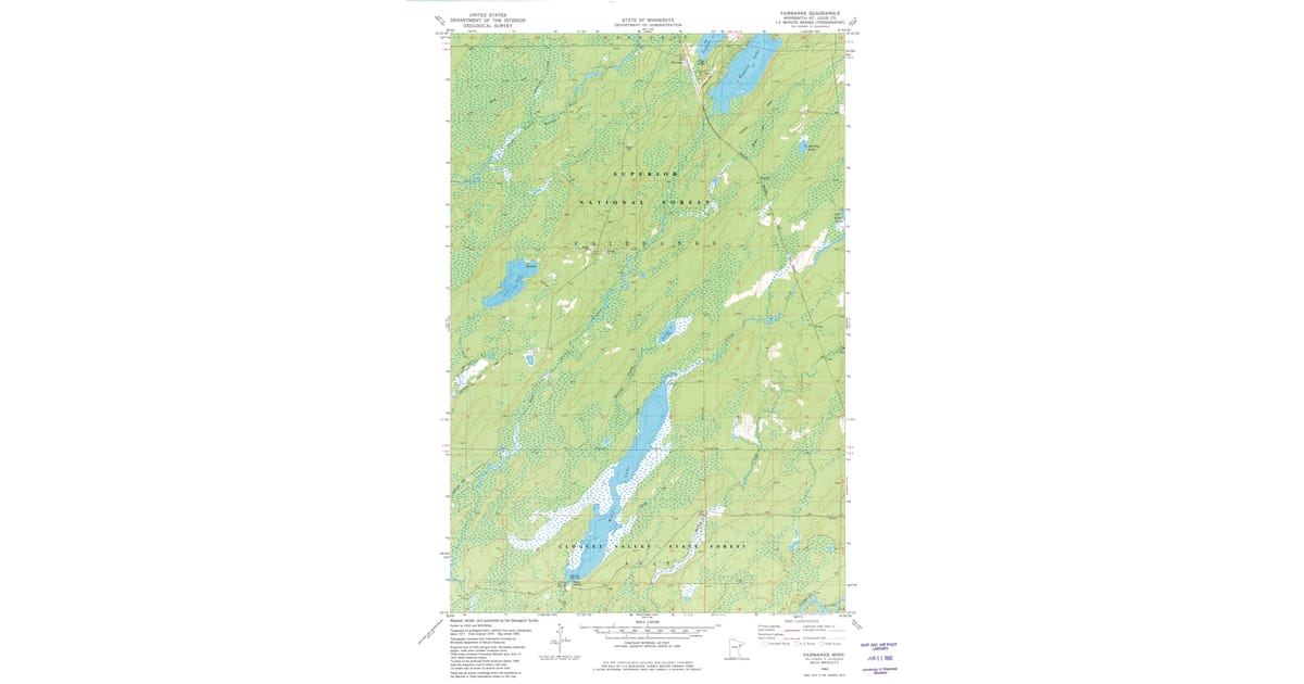 1982 Map of Fairbanks, St. Louis County, MN — High-Res | Pastmaps
