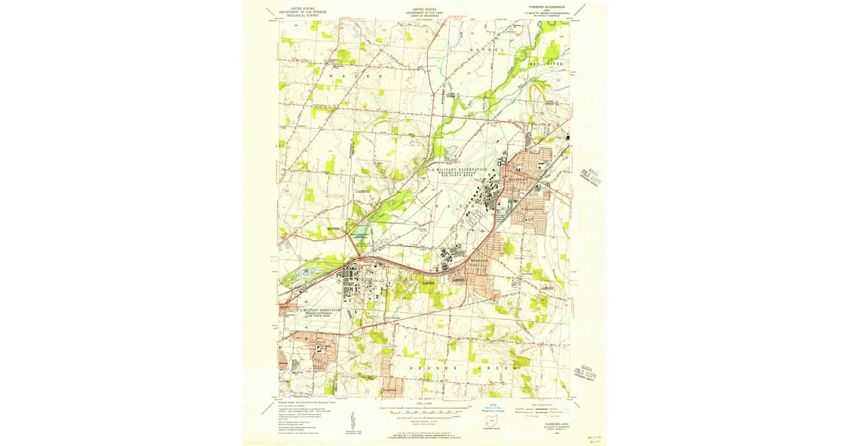 1955 Map of Fairborn, OH — High-Res | Pastmaps