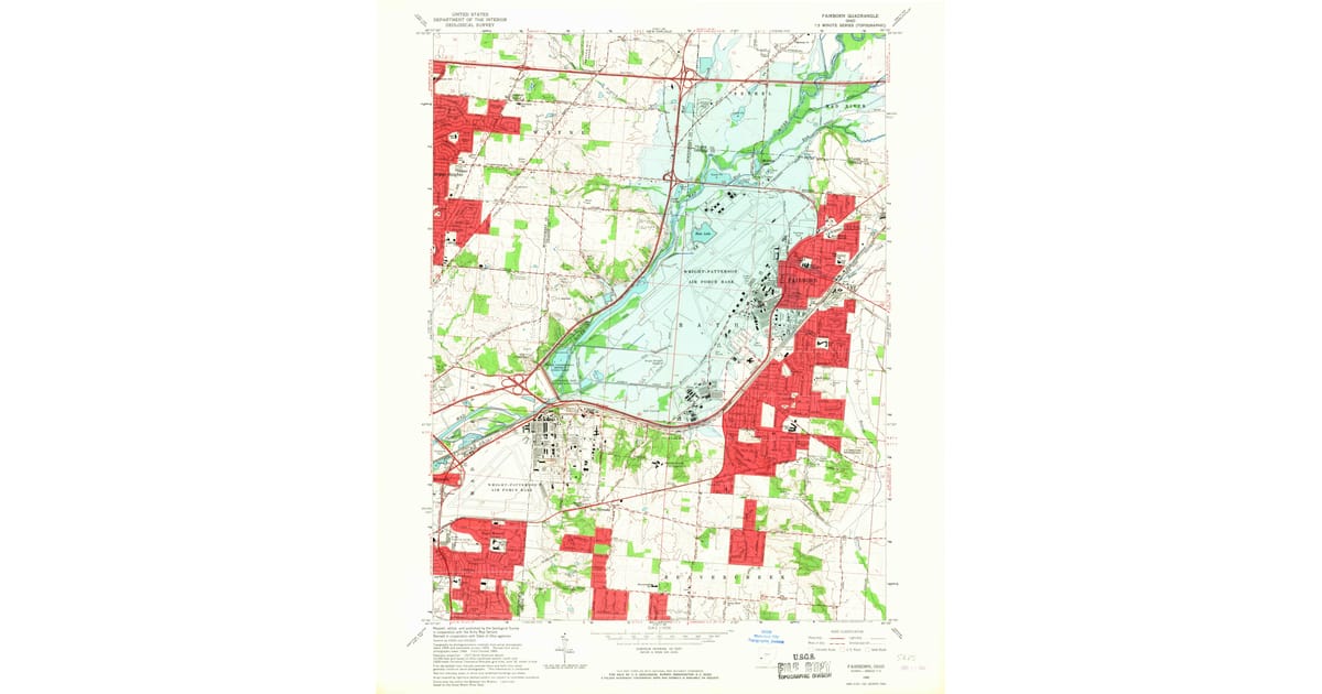 1965 Map of Fairborn, OH — High-Res | Pastmaps