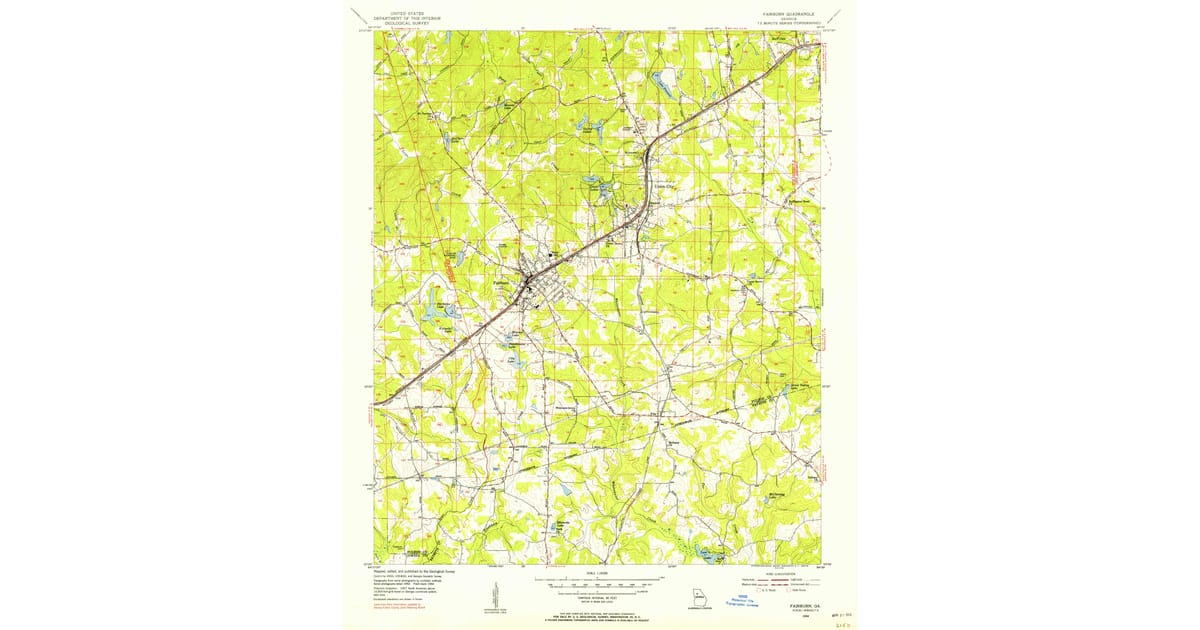 1954 Map of Fairburn, GA — High-Res | Pastmaps