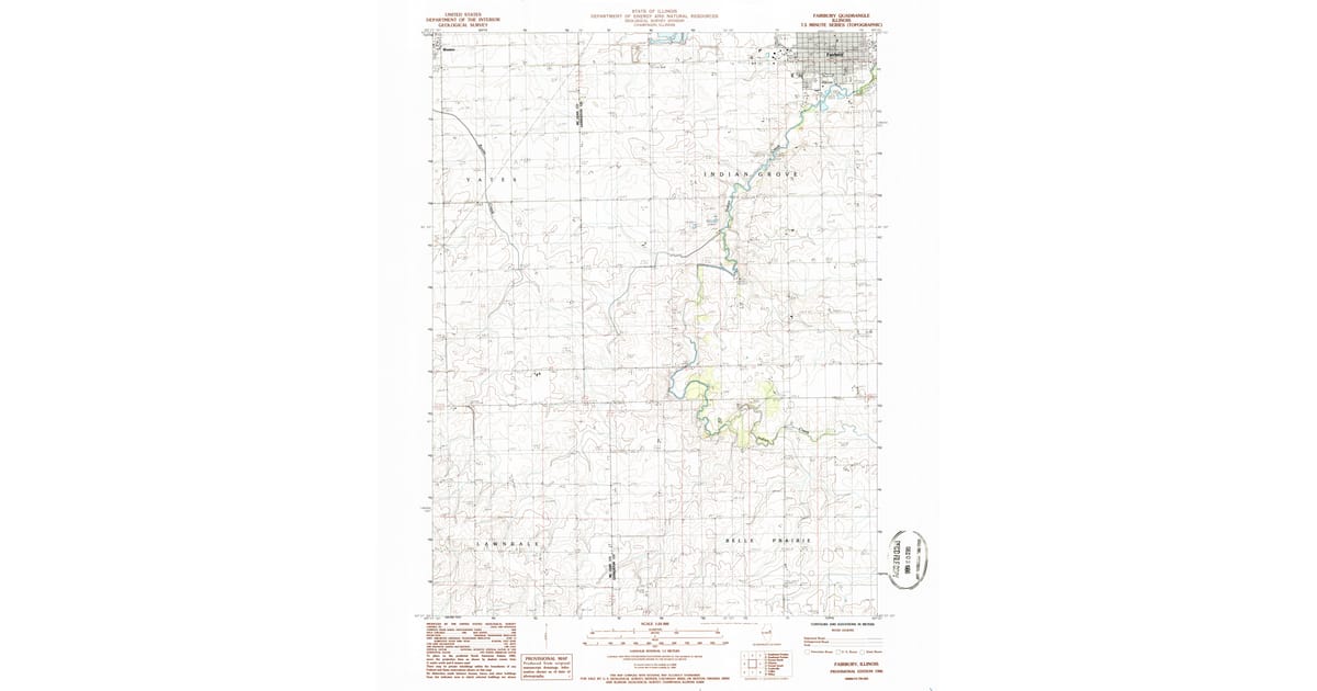 1986 Map of Fairbury, IL — High-Res | Pastmaps