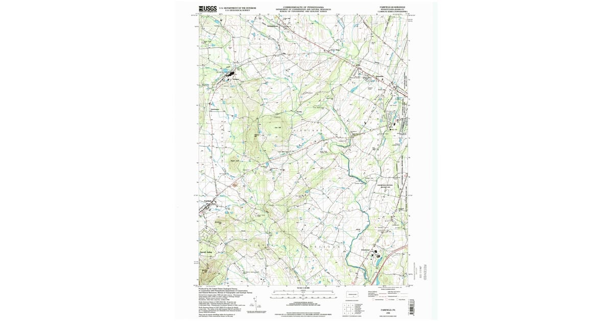 1994 Map of Fairfield, PA — High-Res | Pastmaps