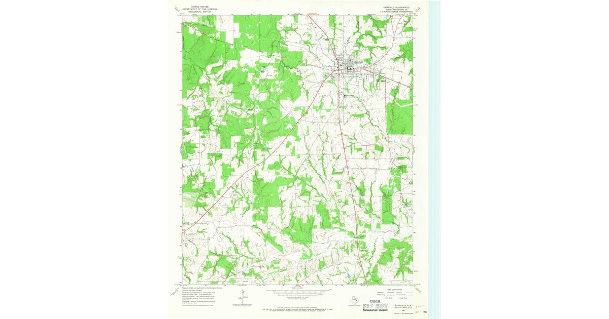1965 Map of Fairfield, TX — High-Res | Pastmaps