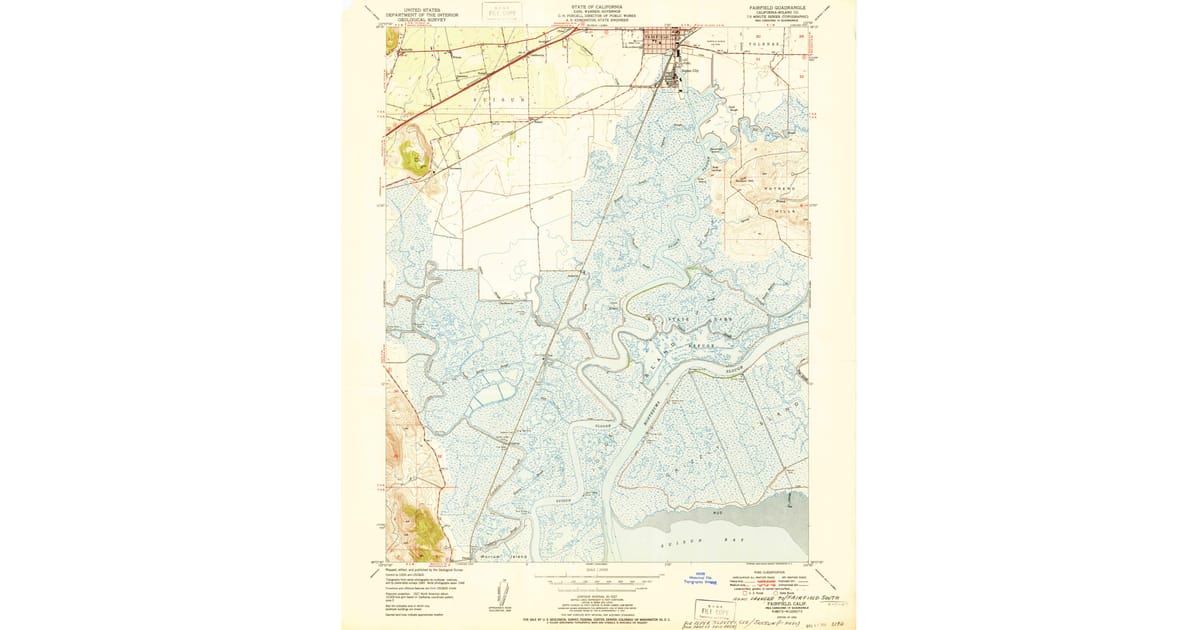 1950 Map of Fairfield, CA — High-Res | Pastmaps