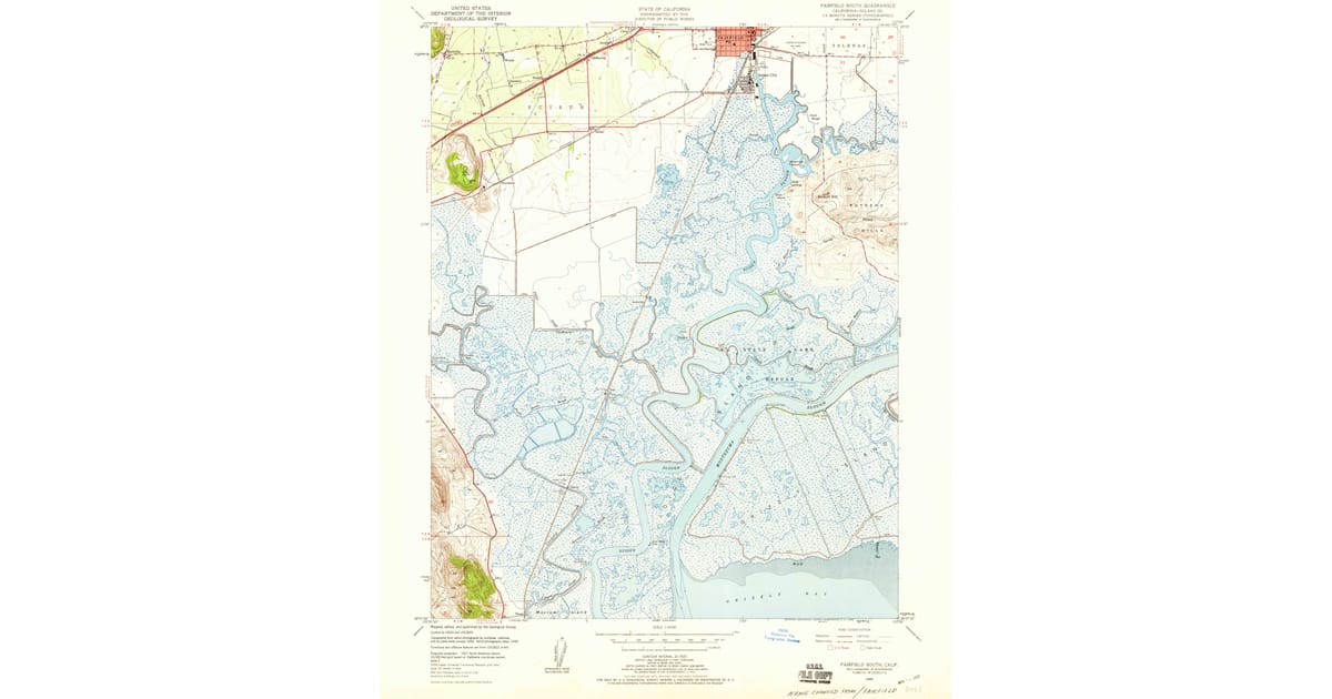 1949 Map of Fairfield South, Solano County, CA — High-Res | Pastmaps