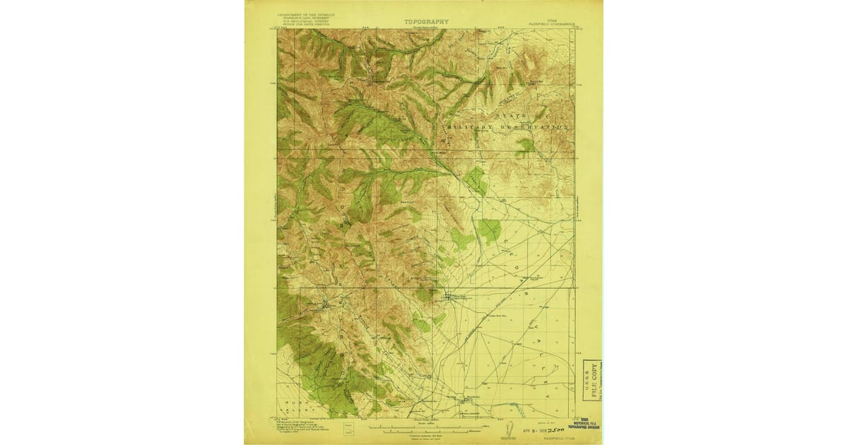 1917 Map of Fairfield, UT — High-Res | Pastmaps