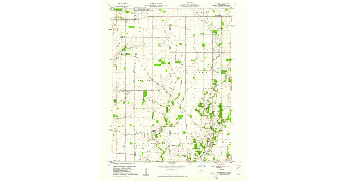 1960 Map of Fairhaven, Preble County, OH — High-Res | Pastmaps