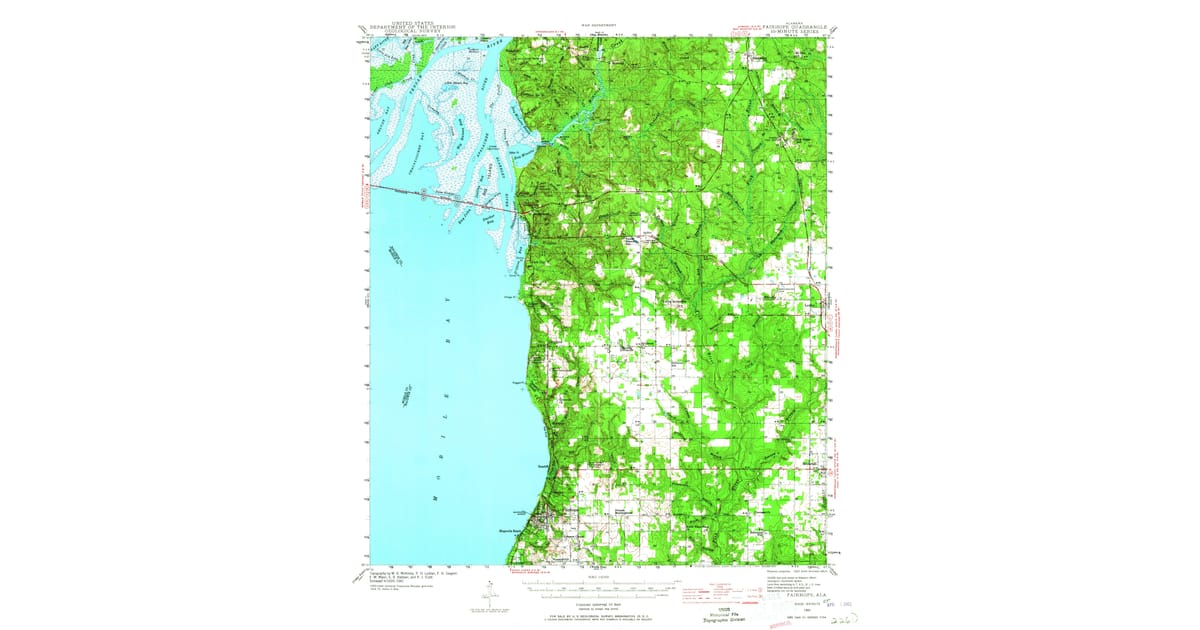 1941 Map of Fairhope, AL — High-Res | Pastmaps