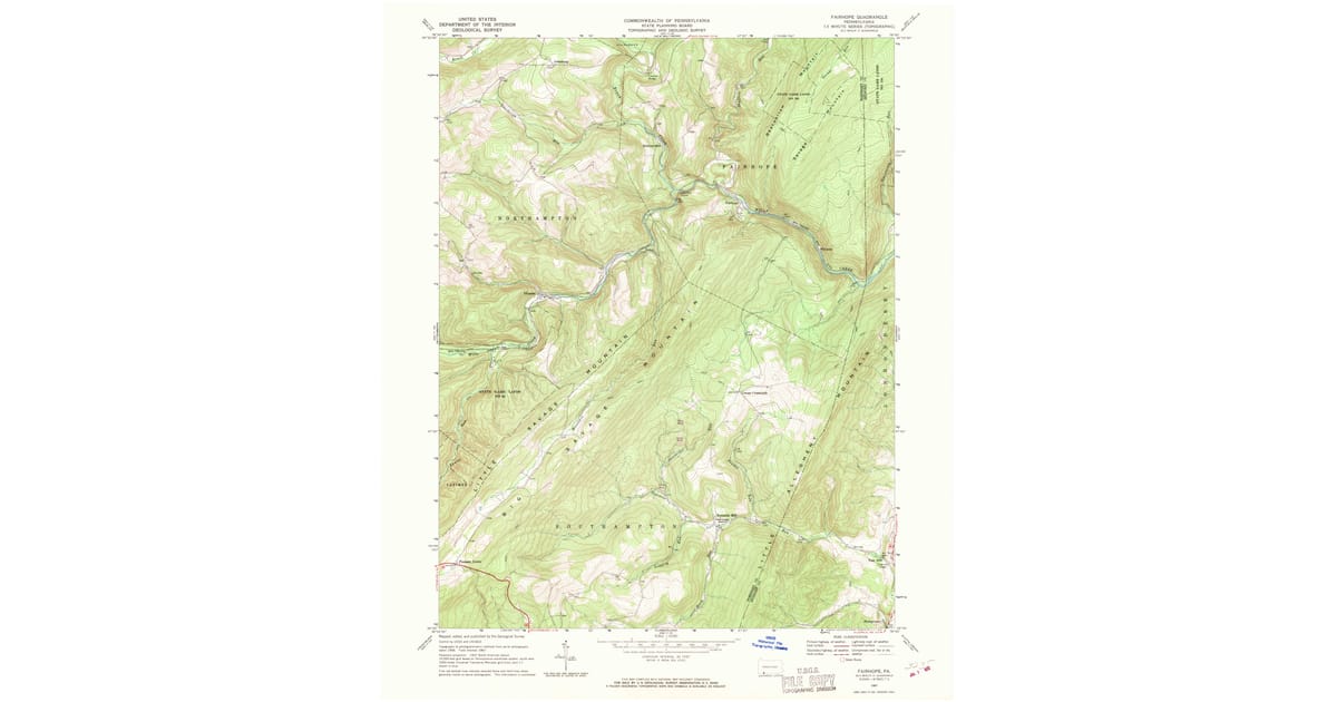 1967 Map of Fairhope, Somerset County, PA — High-Res | Pastmaps