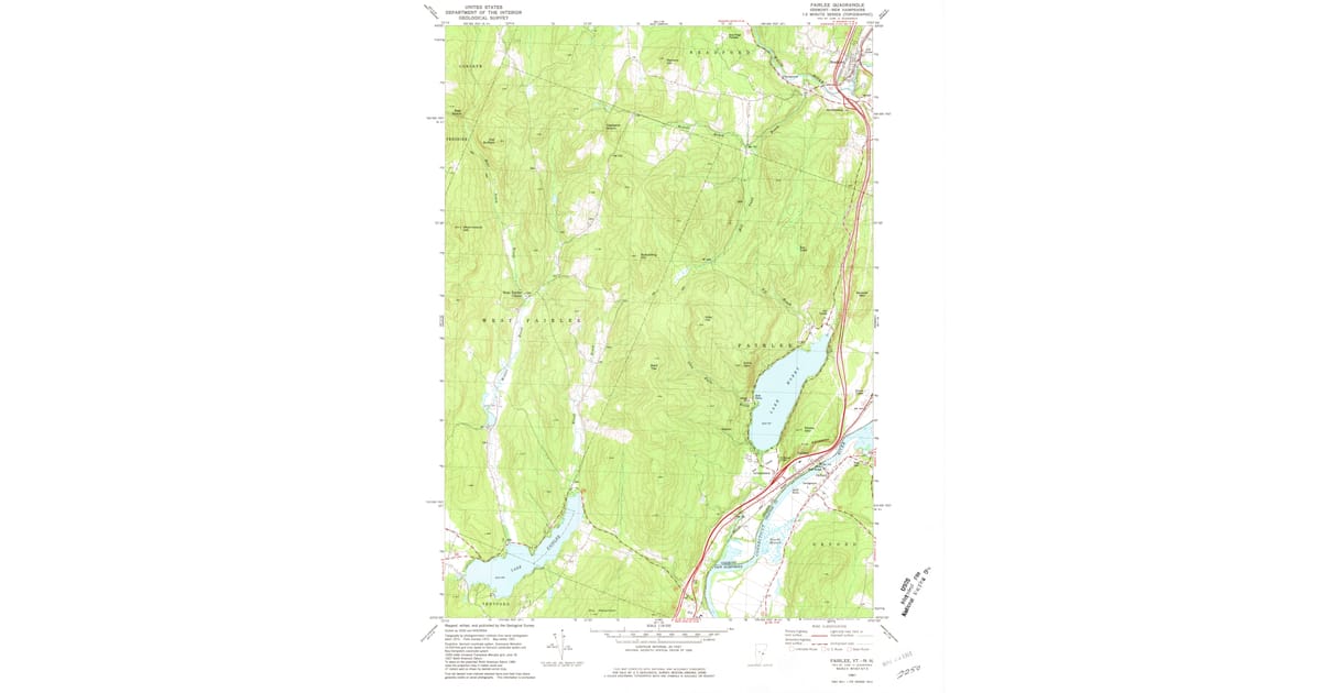 1981 Map of Fairlee, Orange County, VT — High-Res | Pastmaps
