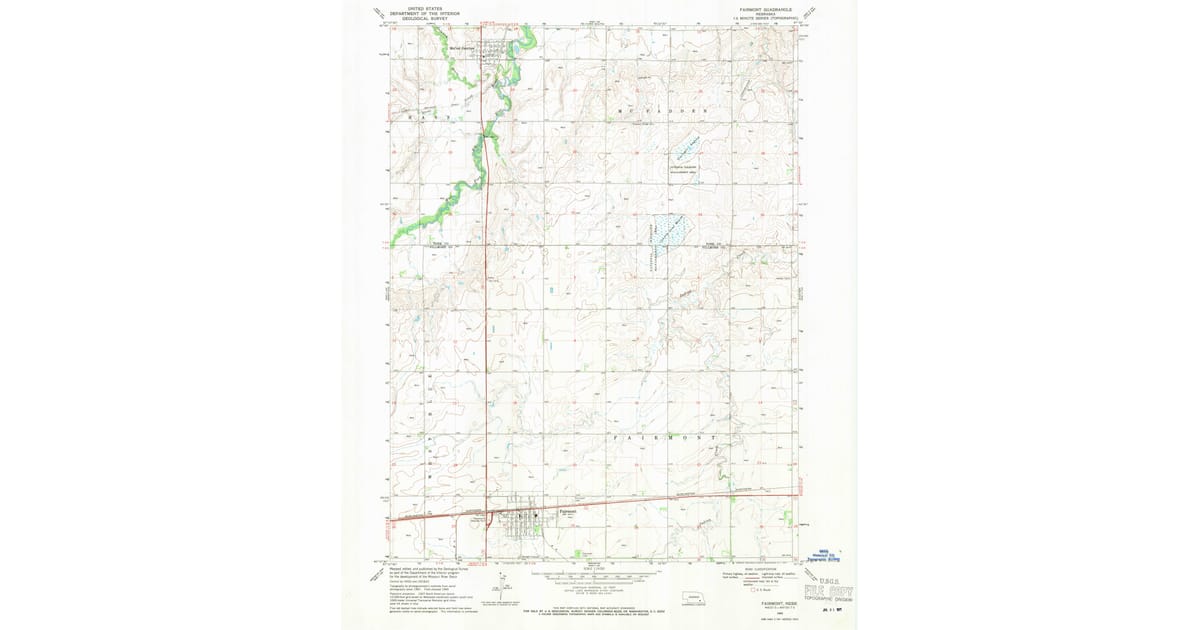 1969 Map of Fairmont, NE — High-Res | Pastmaps